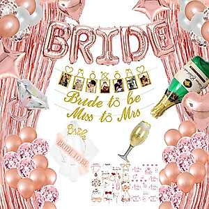 YSVVALDEG Bachelorette Party Decoration, Our Bride To Be Decorations Include Bride To Be Sash, Bachelorette Balloons, Bachelorette Photo Props, Tassel Curtains And Other Bridal Shower Decorations