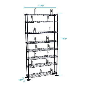 Atlantic Maxsteel 8-Tier Heavy Gauge Steel Wire Storage Shelving, holds up to 440 CD; or 228 DVD; or 264 Blu-Ray/Video Game discs, also great for organize collectable/memorabilia, in Black – PN 3020