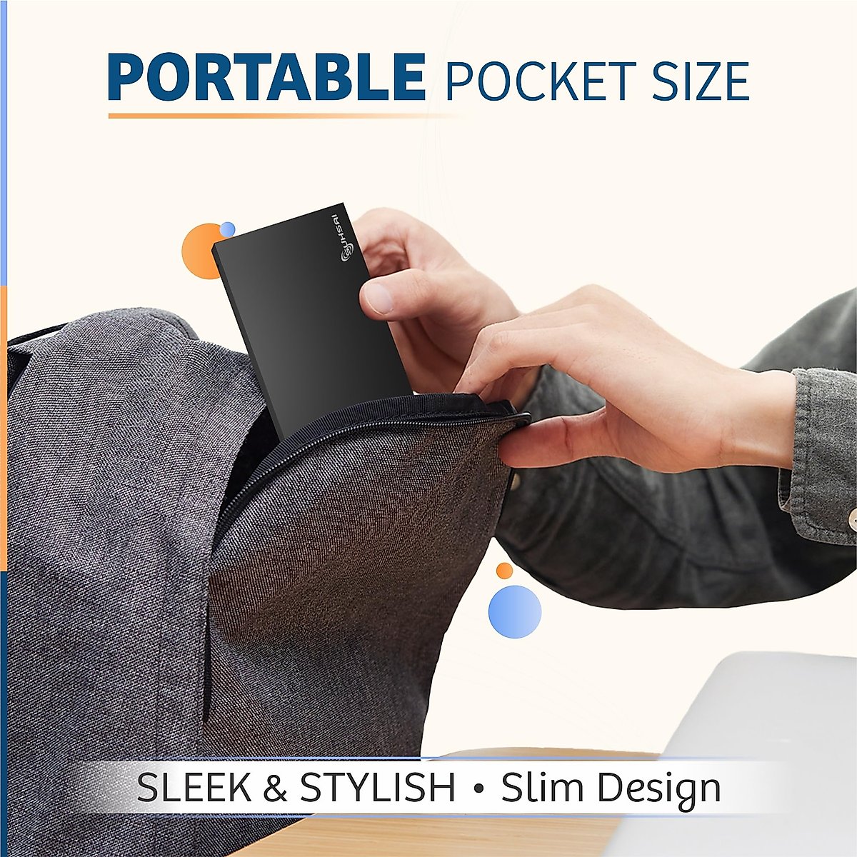 Suhsai Portable External Hard Drive USB 2.0, 2.5" Pocket Size Hardrive Backup/Storage, 500GB Memory Expansion HDD, Slim Hard Disk Compatible with MAC, PC, Laptop, Desktop, Chromebook