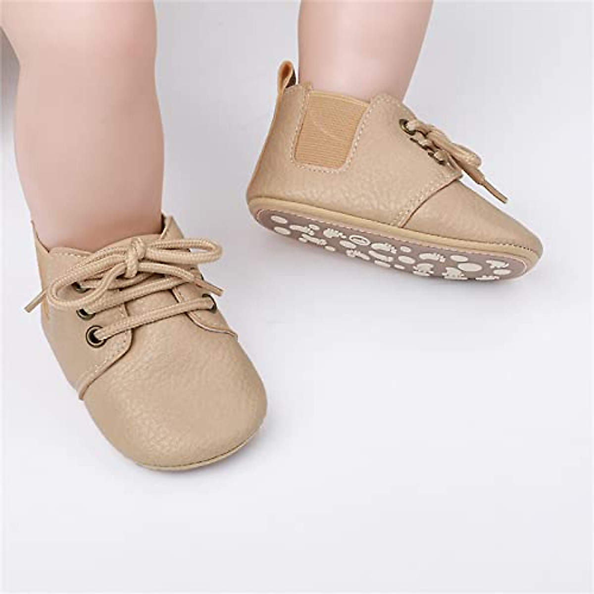 Lykmera Infant Girls Boys Casual Single Shoes First Walkers Shoes Toddler Prewalker Sports Shoes Infant Girls Walk Shoes (Khaki, 6-12 Months)