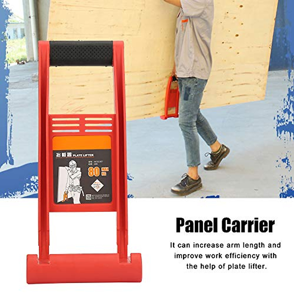 YWBL-WH Lifting Board Tool Drywall Carrying Tool 80Kg Plywood Panel Carrier Sheetrock Drywall Carrier for Lifting up Glass Board Plasterboard Wood, Hand Tools & Accessories