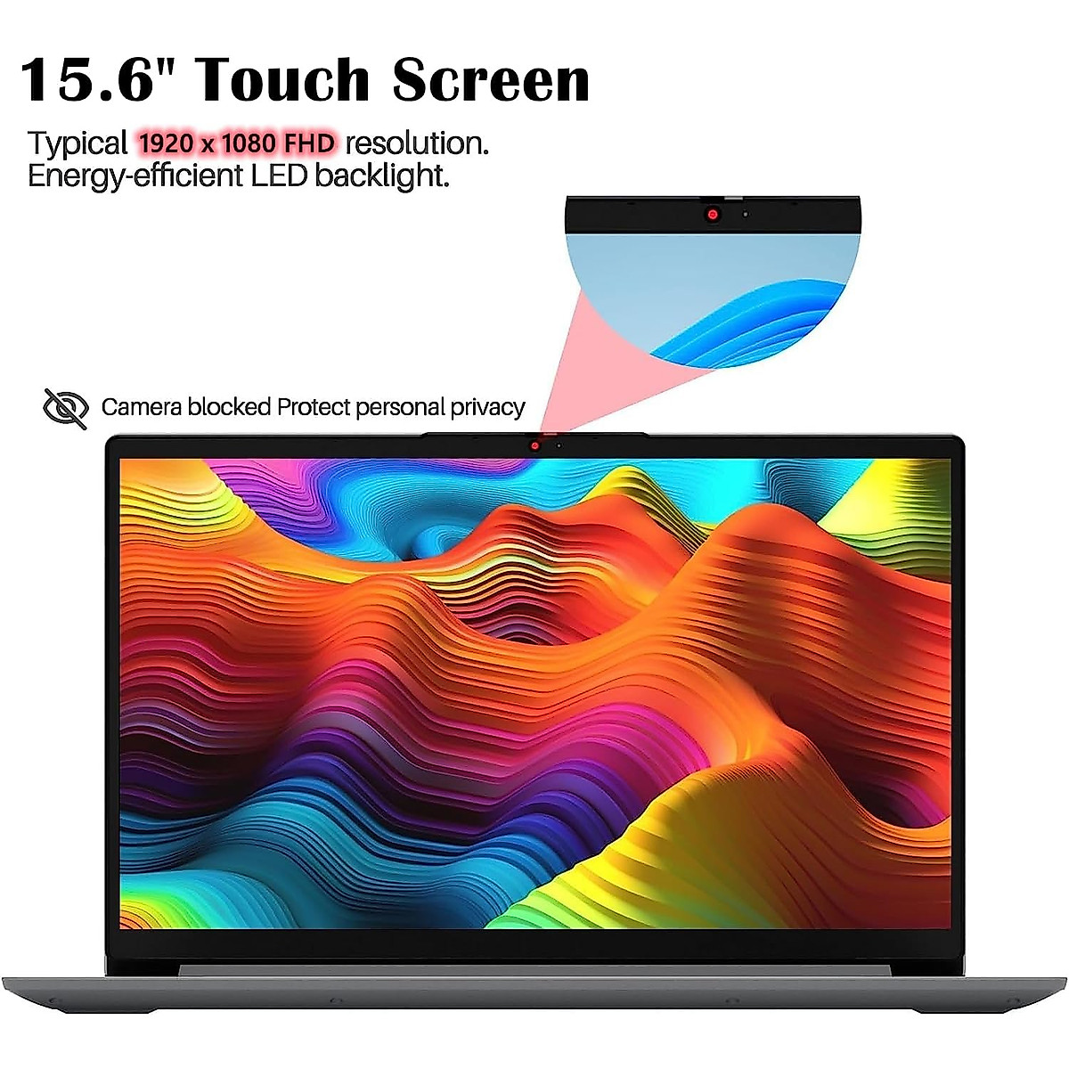 Lenovo 2023 IdeaPad 3i Laptop - Intel Core i5-1155G7-15.6" FHD (1920 x 1080) Touch Screen - 24GB Memory - 1TB SSD - Windows 11 Pro - Abyss Blue – w/HDMI Cable