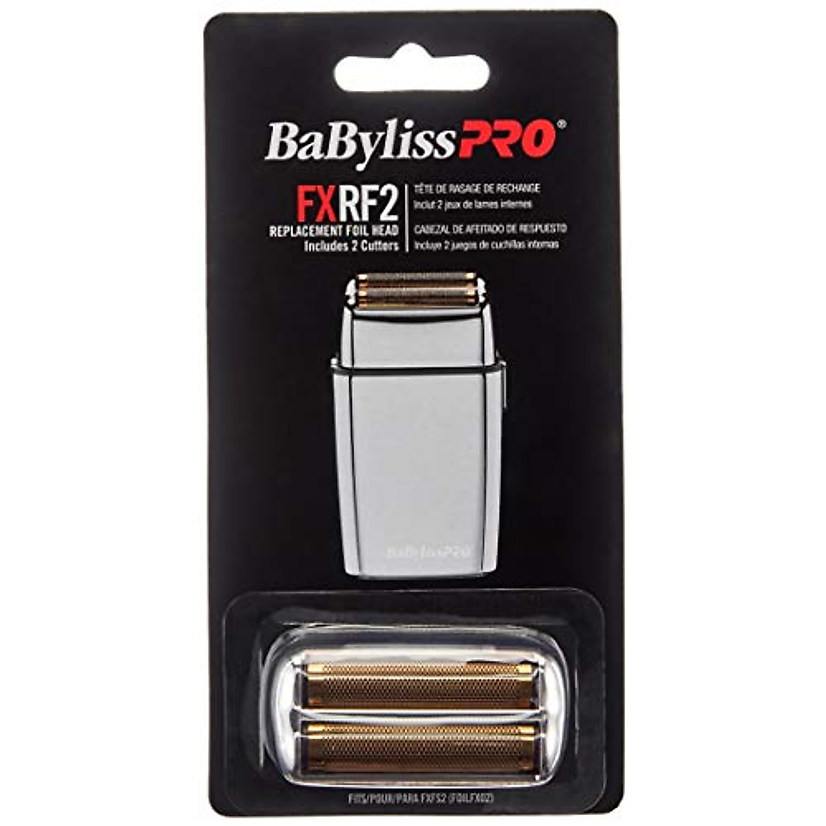 BabylissPRO Replacement Foil Shaver Head with 2 Cutters for FXRF2 SILVER