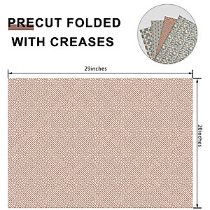 PlandRichW Kraft Wrapping Paper Folded 12 Sheets, Navy Geometric Design Kraft Paper for Christmas, Birthday, Holiday, Party, Baby Shower, Pre-Cut Each 20 X 29 Inches