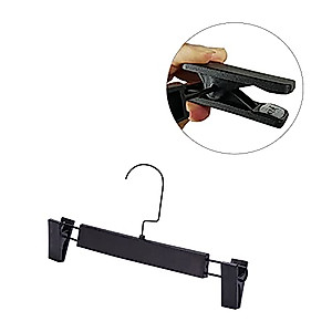 DETHUA 10 Pcs Clip Adjustable Multifunctional Plastic Pants Hangers Travel Laundry Hanging Clip for Shoe Hat Clothes Jeans