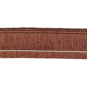 25mm Wide Cotton Fringe Tassel Trim 5 Yards (Coffee)