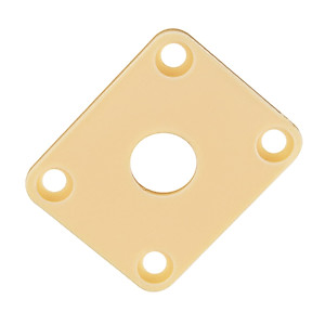 10Pcs Yootones Plastic Jack Plate Square Jackplates Compatible with Epiphone Les Paul Guitar (Yellow)