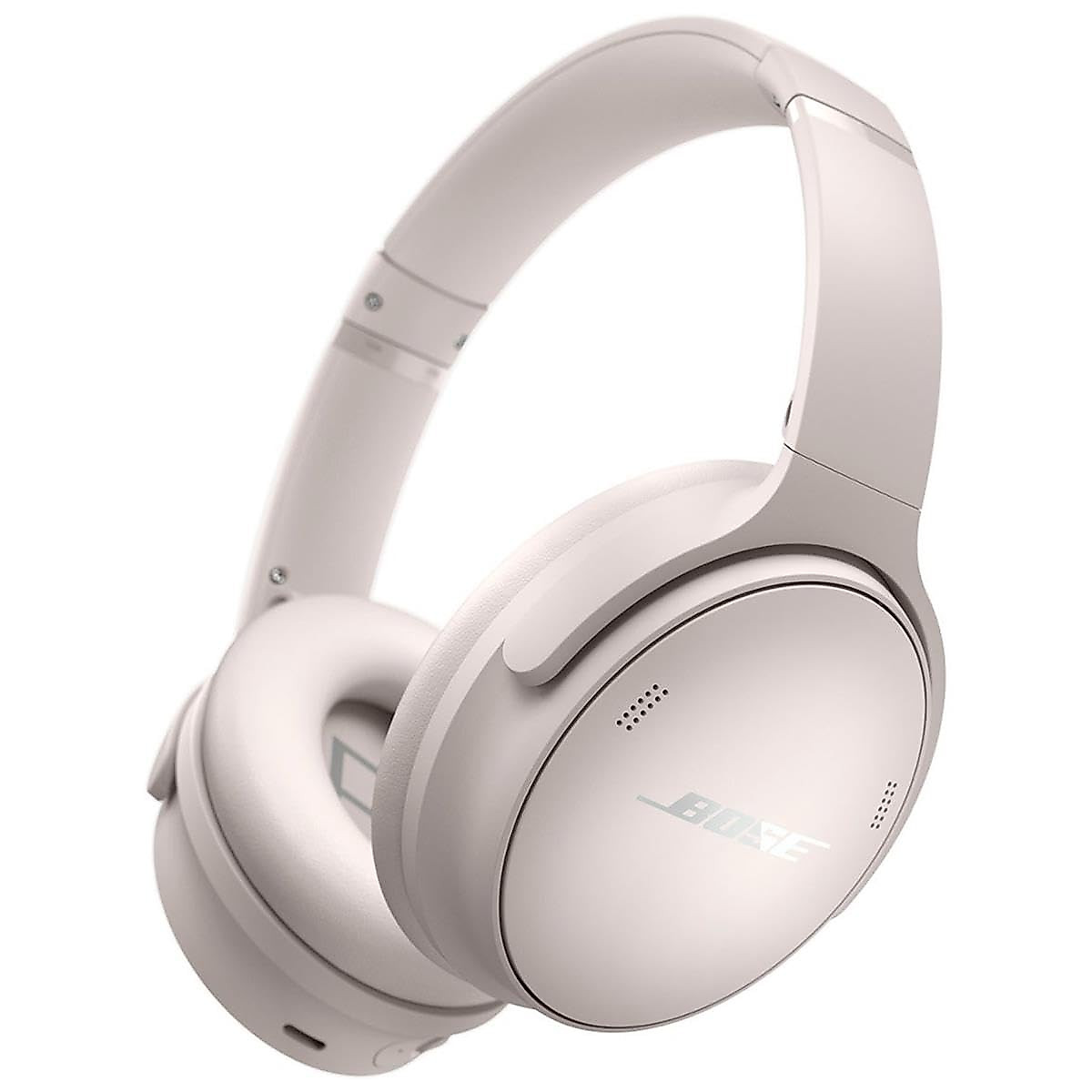 Bose QuietComfort Wireless Noise Cancelling Headphones, Bluetooth Over Ear Headphones with Up to 24 Hours of Battery Life Bundled with Green Extreme Wireless Portable Charger, White Smoke