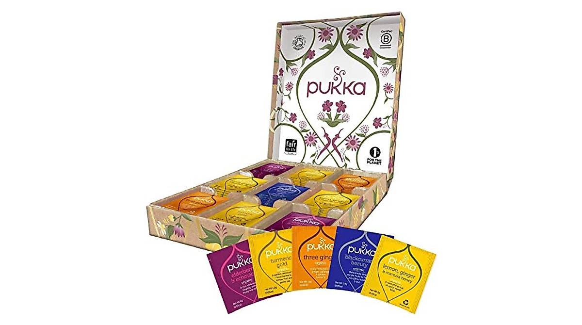 Pukka Organic Herbal Tea Gift Set – 45 Wellness-Boosting Sachets