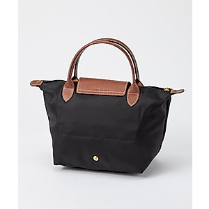 Longchamp 1621 089 Handbag, Preage, Tote Bag, Nylon/Leather, Noir [Parallel Import]