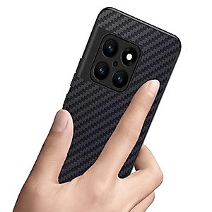 Ftonglogy for OnePlus 10T 5G Case: for OnePlus Ace Pro Phone Case, Slim Carbon Fiber Classic Design Soft Hybrid Shockproof Protective Cover Case for 1+ 10T (Black)