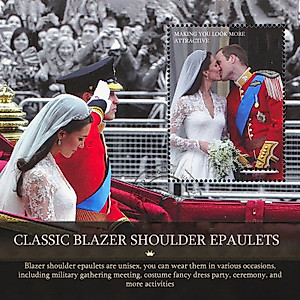 4 Pieces Metal Tassel Link Chain Epaulet Beaded Crystal Shoulder Boards Badge Punk Rivet Shoulder Jewelry Epaulettes Shoulder with Pins for Men and Women Uniform Accessories (Silver)