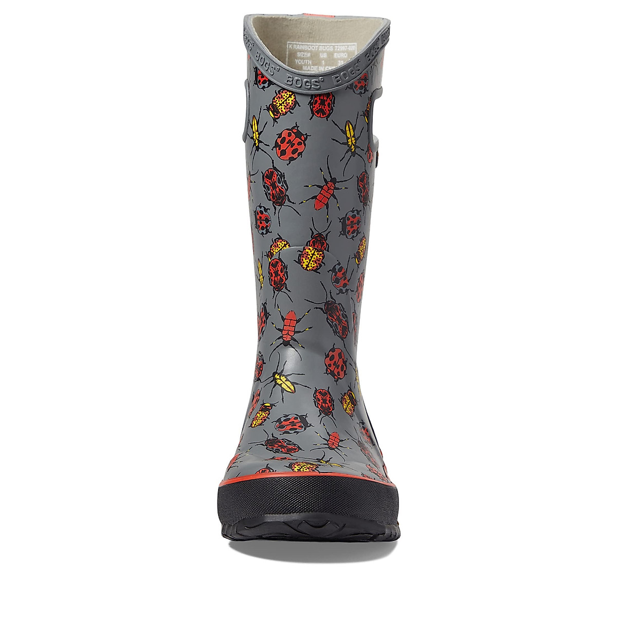 BOGS Rain Boot Bugs (Toddler/Little Big Kid), Grey, 2 US Unisex