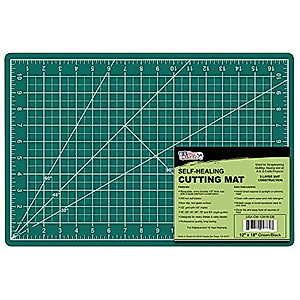 US Art Supply 12" x 18" Green/Black Professional Self Healing 5-Ply Double Sided Durable Non-Slip Cutting Mat Great for Scrapbooking, Quilting, Sewing and all Arts & Crafts Projects