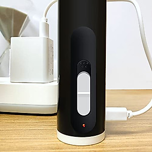 Milk Frother rechargeable drink mixer handheld egg whisk 3-Speed Adjustable with 2 stainless steel heads Foam Maker suitable for your coffee, tea, latte, hot chocolate(black)