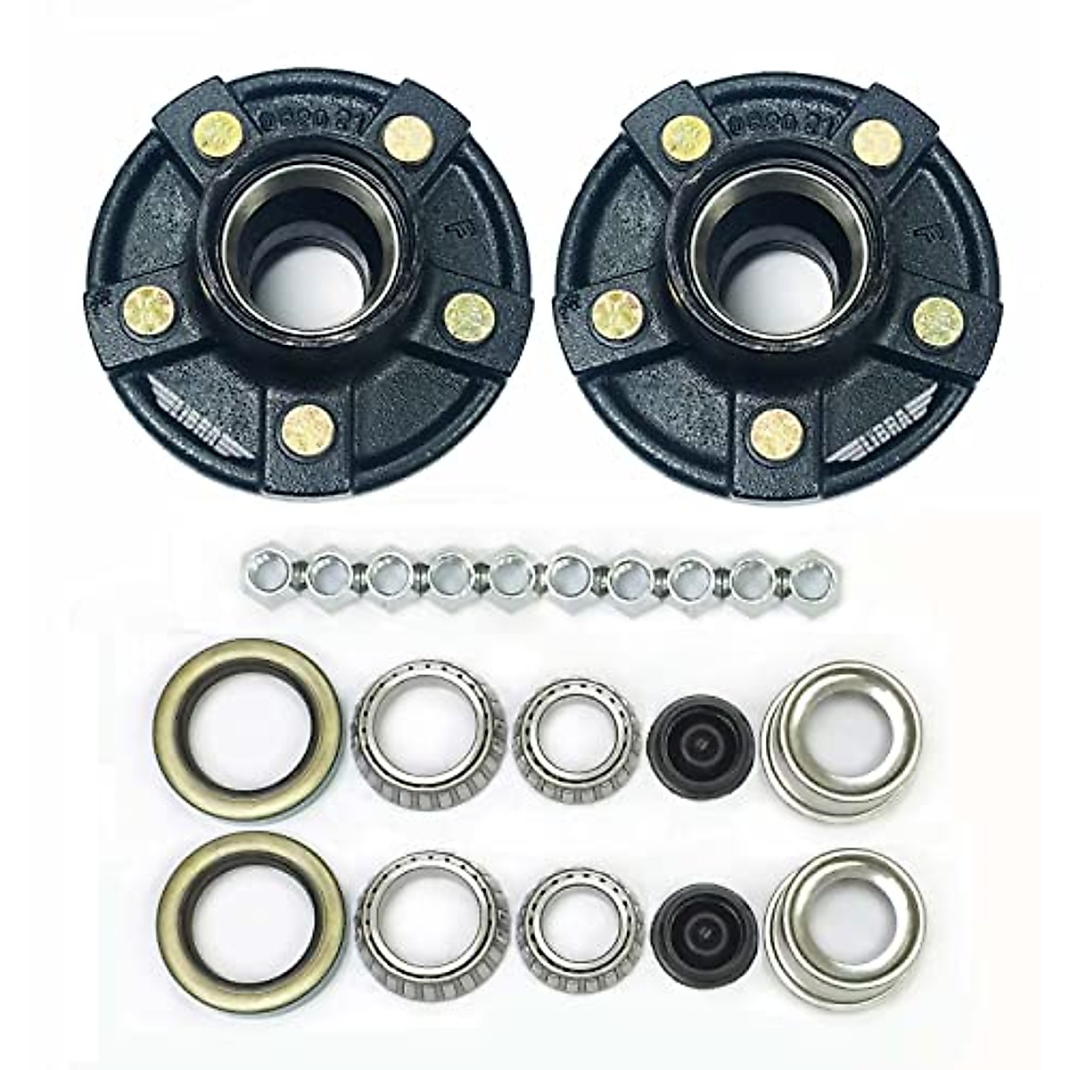 LIBRA Set of 2 Trailer Idler Hub Kits 5 on 5" for 3500 lbs Axle - 22018K