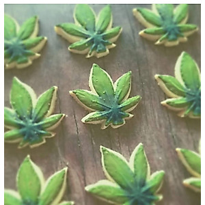 Marijuana Weed Leaf Cannabis Shaped Cookie Cutter 4/20 Gift, 3.5" made in USA by Ann Clark Cookie Cutters