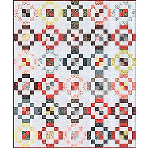 Robert Kaufman Artisan Batik Bamboo Garden Flowers, Fabric by The Yard (Dove)