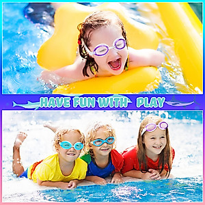 Macarrie 30 Pcs Kids Swim Goggles Bulk Child Swimming Goggles Gifts for Boys Girls Toddler Pool Surfing Diving(Blue, Pink, Purple, Black, Lake Blue)