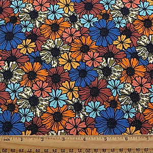 David accessories Double Brushed Poly Knit Fabric Printing Fabric 4 Way Stretch Spandex Knitting Fabric DBP Fabric by The Yard for Clothes Dress (B)