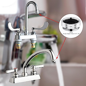 Faucet Adapter Kit, Brass Kitchen Sink Aerator Adapter,Male/Female Sink Faucet Adapter to Connect Garden Hose, Water Filter, Standard Hose via Diverter (10 Pieces)