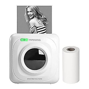 BISOFICE PAPERANG Pocket Printer BT Wireless Thermal Printer Portable Mobile Printer 200dpi for Photo Picture Receipt Memo Note Label Sticker Compatible with Android iOS Windows Mac