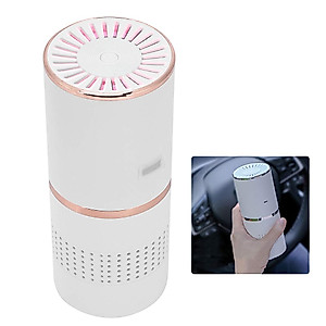 Fdit Portable USB Charging Household Desktop Air Purifier Mini Car Air Purifier (White)