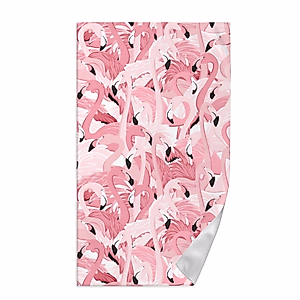 Dujiea Pink Flamingo Kitchen Dish Towel Soft Highly Absorbent Hand Towel Home Decorative Multipurpose for Bathroom Hotel Gym and Spa 15 X 27 Inches