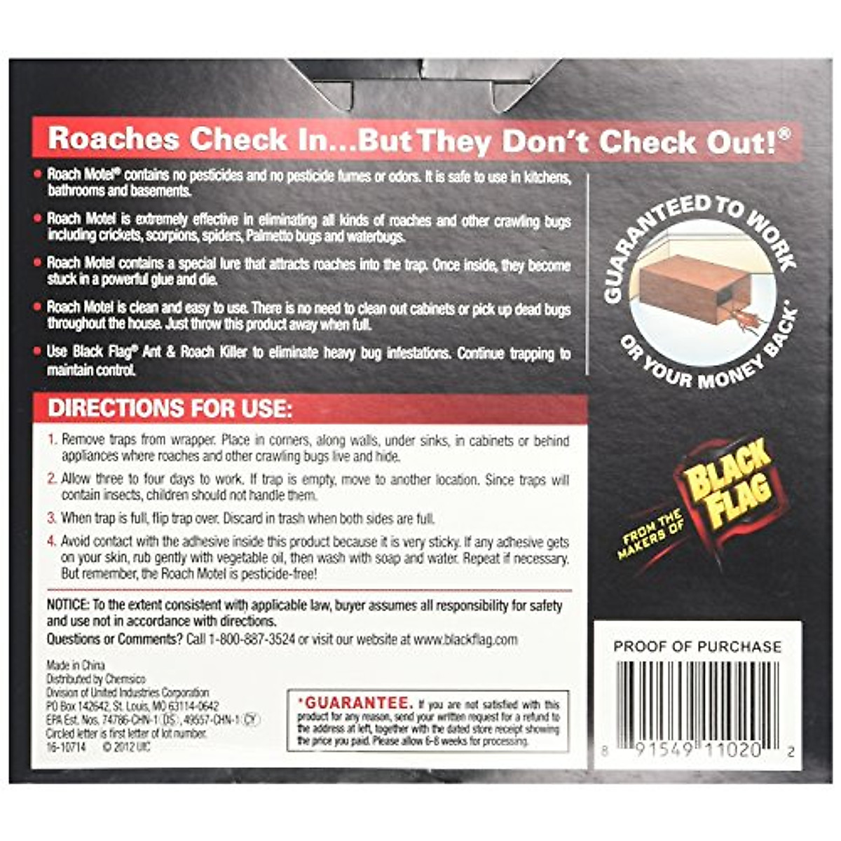 ... (6 Pack) Black Flag Roach Motel Insect Trap