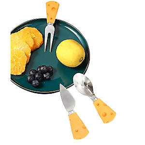 3pcs Cheese Knife Set, Stainless Steel Cheese Knives, cheese spoon, cheese fork, suitable for gift giving