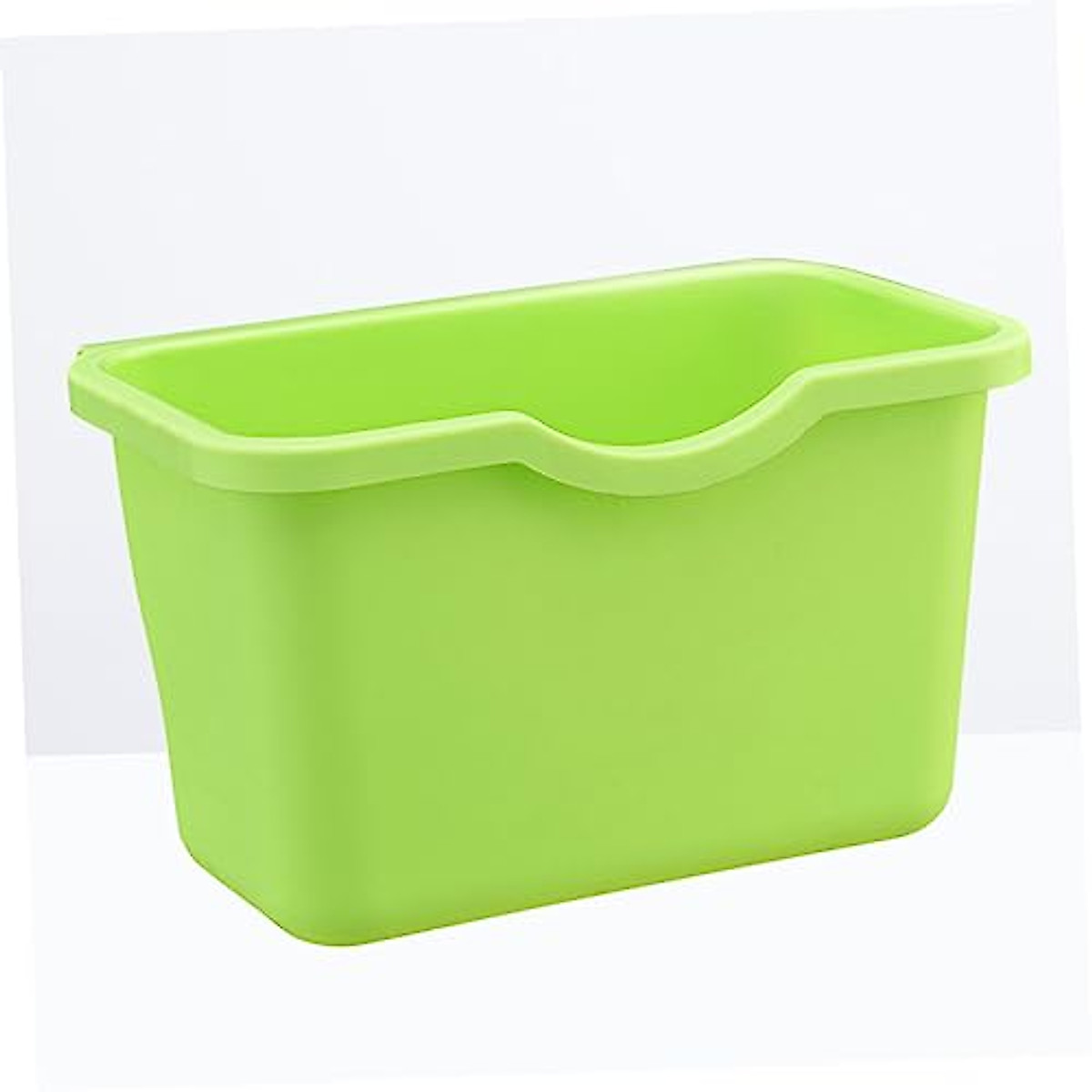 CHILDWEET Multifunctional Green Plastic Hanging Trash Can Space Saving Wastebasket for Deskside Bathroom Kitchen and Recycling Foldable Waste Bin Container
