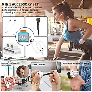 Cartoon Sport Water Case for AirPods 3 Case (2021), 6in1 Accessories Set Protective Cover for Air pods 3, Cute Food Design Silicone Case for AirPods 3rd Generation Case for Boys Men (Blue Sport Water)