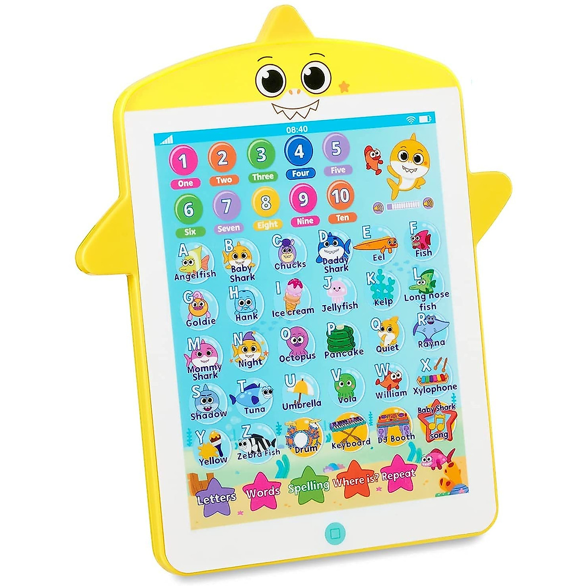 WowWee Baby Shark's Big Show! Kids Tablet – Interactive Educational Toys – Toddler Tablet Makes Learning Fun (Full Size), multicolor