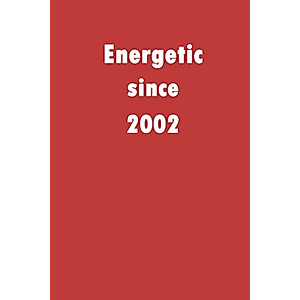 Energetic since 2002: A good notebook gift for who's born in 2002, blank lined notebook journal - 120 pages - 6 x 9 inches