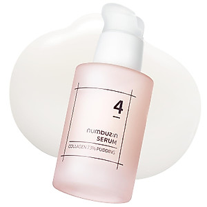 numbuzin No.4 Collagen 73% Pudding Serum | Pudding Serum for Wrinkles, Aging, Dull, Loose Skin, Ultra-Low Molecular Collagen, Elastin, Hyaluronic Acid, Niacinamide | Korean Skin Care | 1.69 Fl Oz