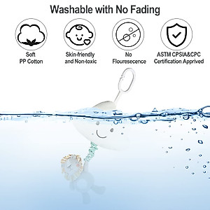 Blublu Park Baby Hanging Musical Toy with Music Box, Baby Lullaby Pull Musical Sensory Toys for Babies Boys and Girls, Clip On Baby Pram Pushchair Cribs Strollers Car Seats Toys, Cloud