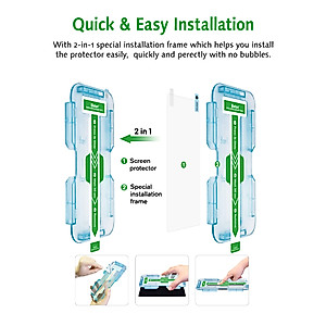 Bioton Tempered Glass Screen Protector Compatible with Nintendo Switch OLED Model 2021 [EZ Kit] [Automatic Alignment] - 2 Pack