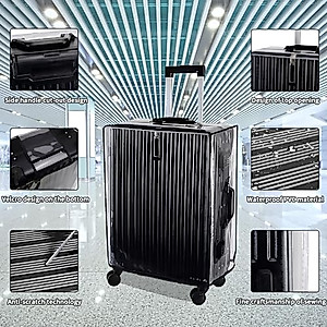 Hsyydzi Luggage Protector Case Clear PVC Suitcase Cover - Dustproof, Waterproof, Scratch-Resistant Luggage Covers for Suitcase, Clear Luggage Protector Cover(28inch-24.2''H * 20''L * 12.6''W)