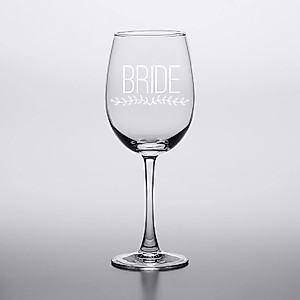 Wine Glass Gift for Bridal Party - Wedding Favor for your Bachelorette Party, Bridesmaid, Maid of Honor, Bride, and Mothers (Bride)