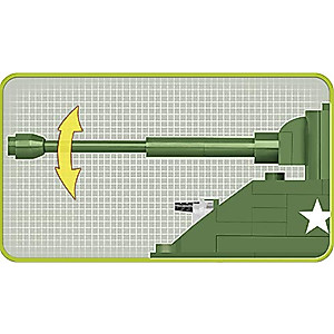 COBI Historical Collection M4A3E8 Sherman (Easy Eight) Tank, Army Green,316 pcs