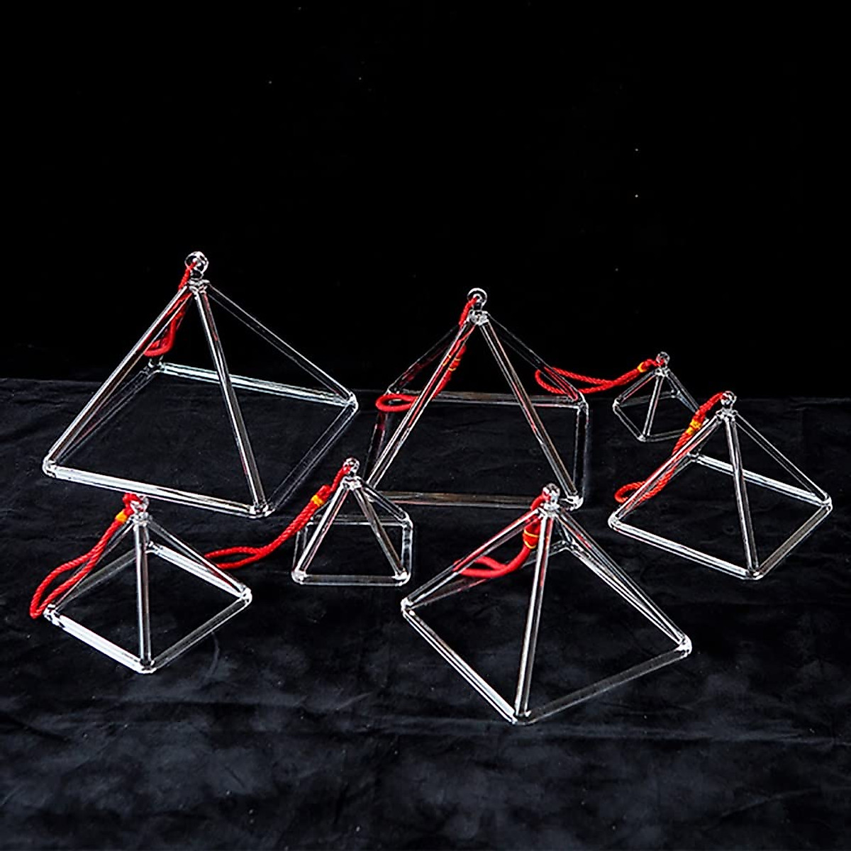 MWEIMA Chakra Quartz Crystal Singing Pyramid, Healing Musical Instrument, for Sound Healing Meditation Prayer, with Carry Case Bag (Size : 12 inch)