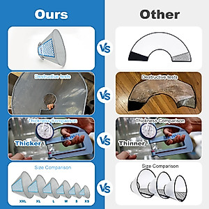 Supet Dog Cone Collar Adjustable After Surgery, Comfortable Pet Recovery Collar & Cone for Large Medium Small Dogs, Elizabethan Dog Neck Collar Plastic Practical