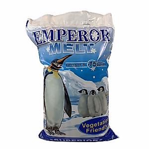 Peach Country Blue Emperor Ice Melt. Environmentally Friendly Ice Melter and Pet Safe Ice Melt Effective to temperatures of -15 Degrees Fahrenheit. Comes in a 50lb Bag.