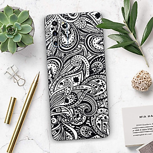 DesignSkinz Black and White Aztec Paisley Protective Vinyl Decal Wrap Skin Cover Compatible with The Samsung Galaxy S20 (Screen Trim & Back Glass Skin)