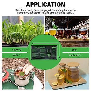 iPower GLHTMTS Durable Waterproof Seedling Warm Hydroponic Plant Germination Starting Pad, 10" x 20"Heat Mat, 10" x 20", Black