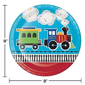 Train Party Supplies - Choo Choo Birthday Paper Plates and Napkins (48 Pieces)