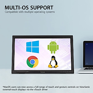 ViewSonic TD2223 22 Inch 1080p 10-Point Multi IR Touch Screen with Eye Care HDMI, VGA, DVI and USB Hub (Renewed)