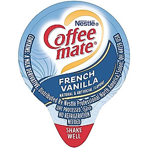 Nestle Coffee mate Coffee Creamer, French Vanilla, Liquid Creamer Singles, Non Dairy, No Refrigeration, Box of 360