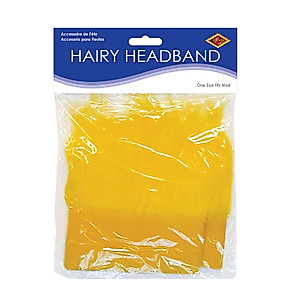 Beistle Yellow Hairy Headband