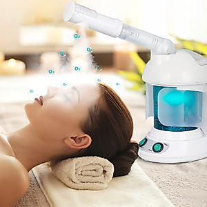 Nova Microdermabrasion 2 in 1 Hair Steamer & UV Ozone Facial Steamer, Face Steamer Hair Humidifier Hot Mist Moisturising Hydration System Sprayer for Personal Care Use at Home and Salon